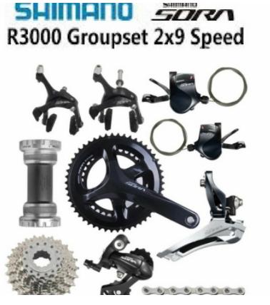 Jual FULL Group set Shimano Sora R3000 2x9speed Full Shimano Sora ...