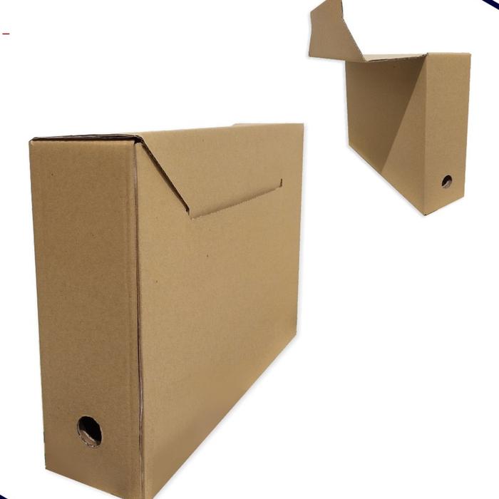 Jual box kotak arsip kardus file ukuran 38 x 10 x 28 cm - coklat polos ...