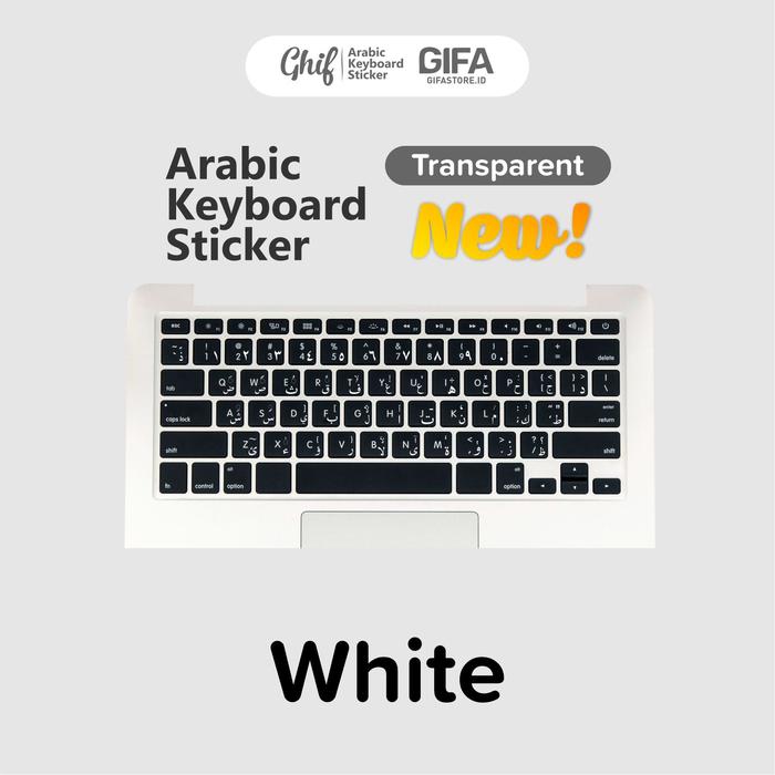 Jual Ghif Stiker Sticker Keyboard Bahasa ARAB TRANSPARAN Arabic ...