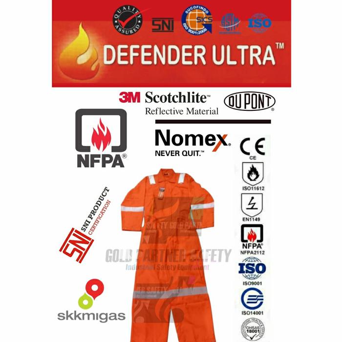 Jual Coverall FR Nomex Dupont % Original Inherenly Nomex Defender Ultra ...