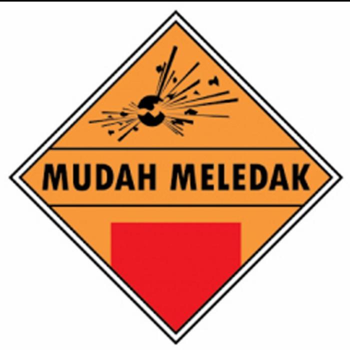 Jual Stiker sign 15x15cm.LIMBAH B3.MUDAH MELEDAK .BAHAYA BERACUN ...