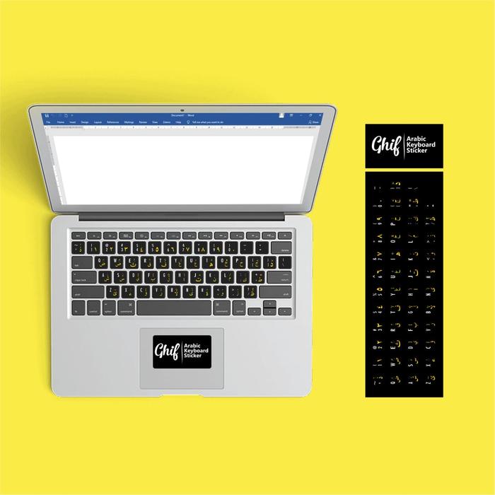 Promo Ghif Stiker Sticker Keyboard Bahasa Arab Arabic PC Komputer ...