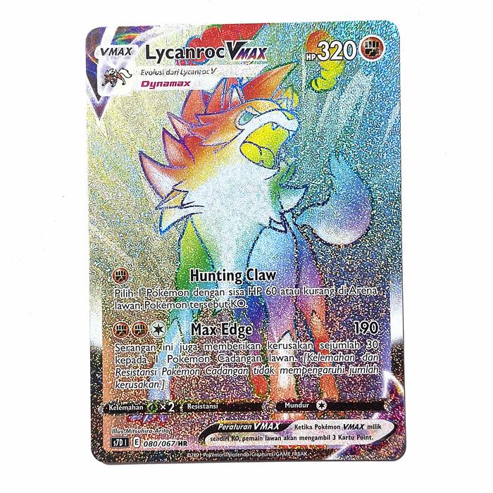 Jual Lycanroc VMAX HR 080/067 s7D - Kartu Pokemon Indonesia - Jakarta Timur - Pokemon Bunta ...