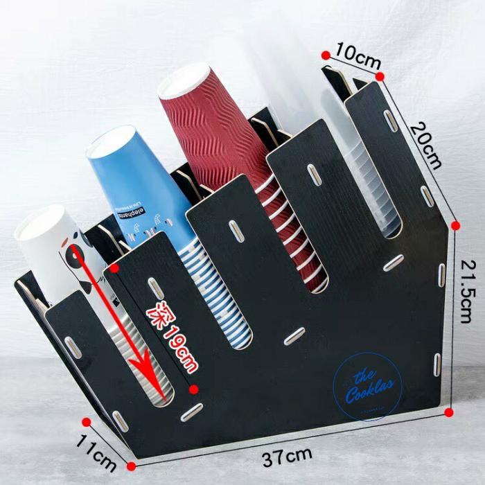Jual Paper Cup Holder Rack | Rak Organizer Gelas Kertas Plastik Model ...