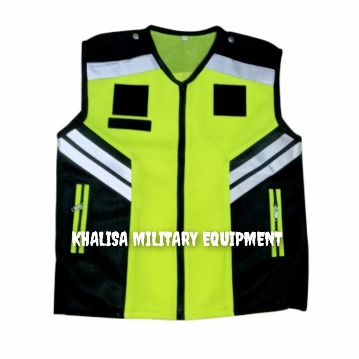 Jual rompi safety rompi touring rompi dinas rompi tebal - hijau hitam ...