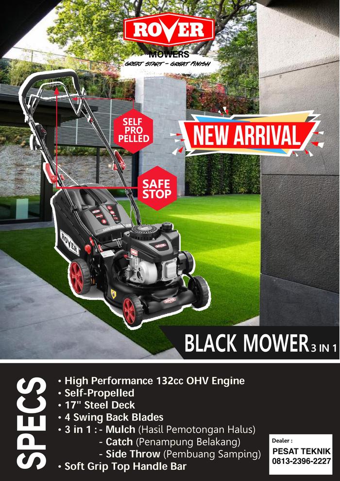 Jual Mesin Potong Rumput Dorong Rover Black Mower 3in1 - Jakarta Barat ...