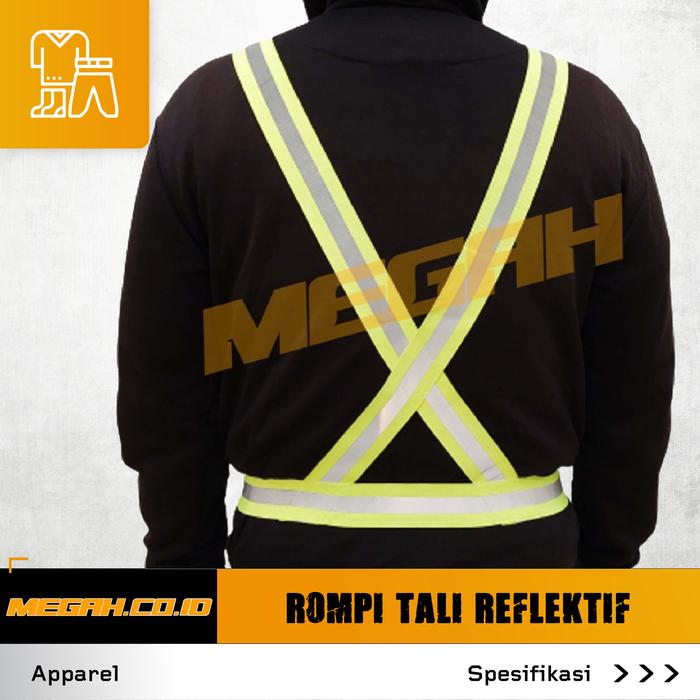 Jual Rompi Tali Reflektif Sabuk Safety Olahraga Proyek Parkir Malam ...