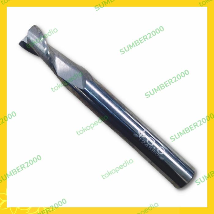 Jual SOLID CARBIDE ENDMILL 8MM 2FLUTE SHANK 8MM L.63MM KRIS ECO PLUS ...