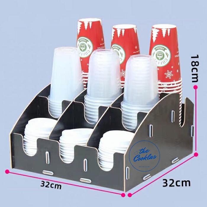 Jual Paper Cup Holder Rack | Rak Organizer Gelas Kertas Plastik Model ...