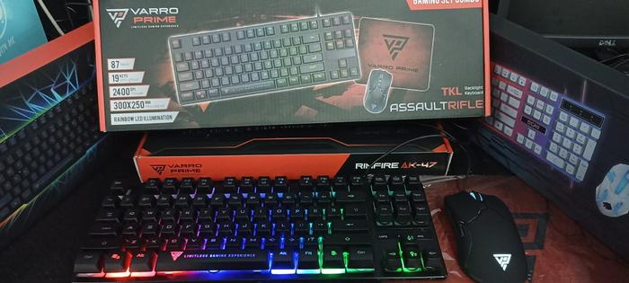 Jual Keyboard Mouse Gaming Varro Assaultrifle rgb plus mousepad - Kota ...