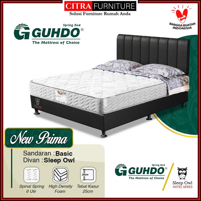 Promo Guhdo Springbed New Prima 160x200x25 - Full set | Gudho Spring bed - Putih, FULL SET ...