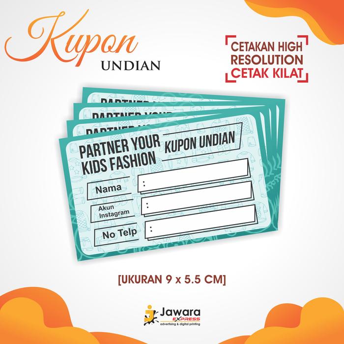 Jual CETAK KUPON UNDIAN UKURAN 9 X 5.5 CUSTOM FREE DESIGN - Kota Malang ...