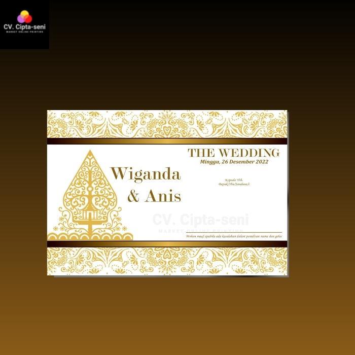 Jual Undangan Pernikahan Landscape Tema wayang 2021, Bahan karton Tik A ...