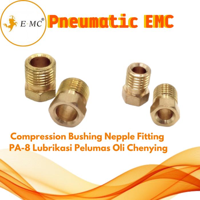 Jual Compression Bushing Nepple Fitting PA-8 Lubrikasi Pelumas Oli ...