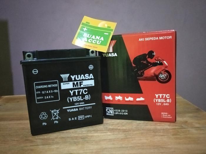 Jual Yuasa YT7C YB5LB MF Aki Motor 12 Volt 5 Ampere Accu Kering - Kota Bandar Lampung - Buana ...