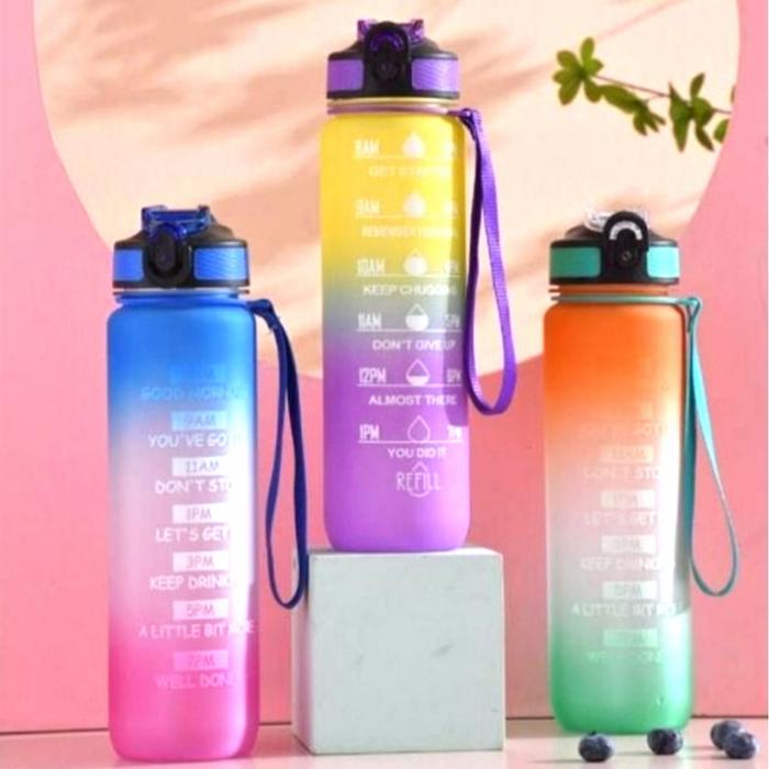 Jual BOTOL VIRAL 1 LITER BOTOL TIME GRADASI OMBRE BOTOL MOTIVASI STIKER ...
