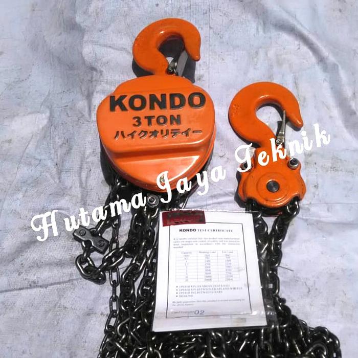 Jual Chain Block Katrol Derek Takel Kondo 3 Ton Rantai 20 Meter - Kab ...