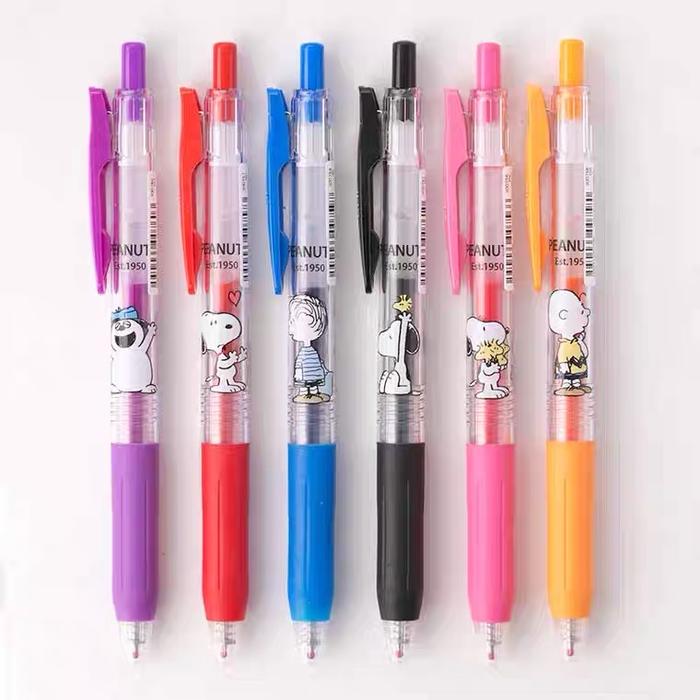 Jual Zebra Sarasa Peanuts Snoopy Gel Ink 0.5mm Pen Limited Edition ...