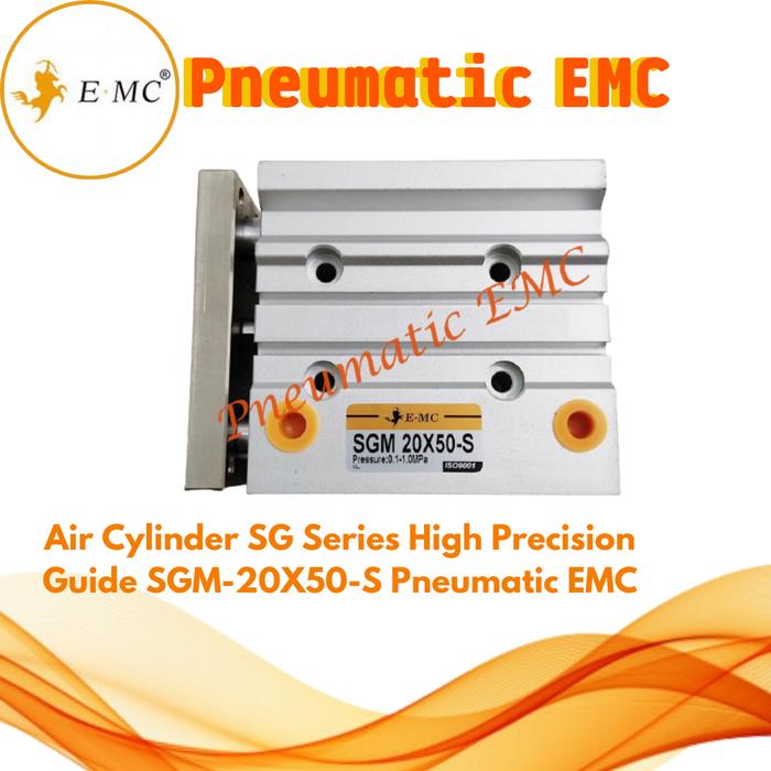 Jual Air Cylinder SG Series High Precision Guide SGM-20X50-S Pneumatic ...