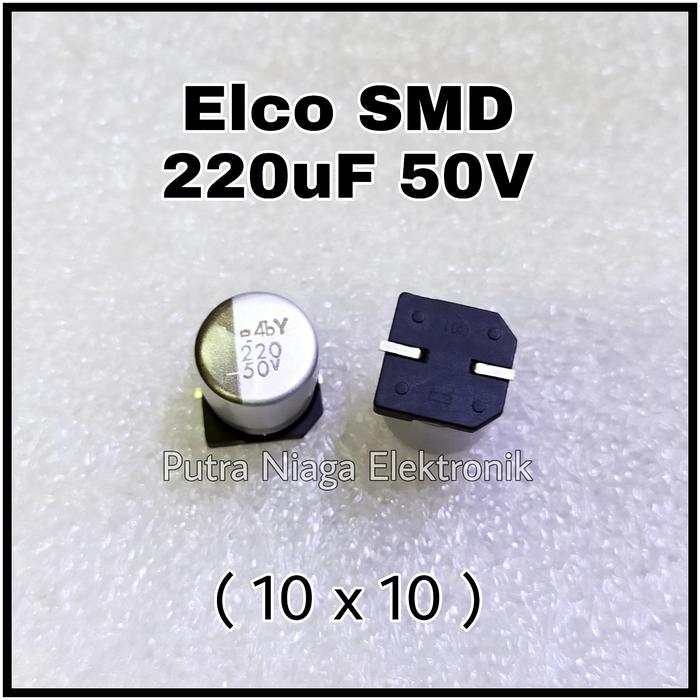 Jual Elco SMD 220uF 50V Alumunium 220 uF 50Volt Aluminum Kapasitor ...