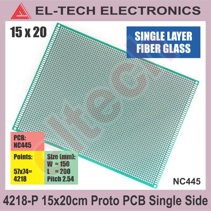 Jual PCB Lubang IC Matrix Proto Board Papan Fiber Single 1 Layer Side ...