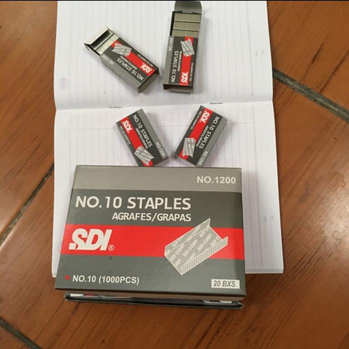 Jual Isi staples SDI no.10 untuk stapler standart biasa pakai isi 20 ...
