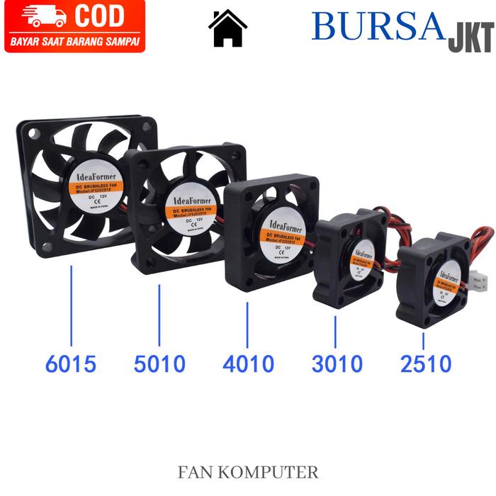Promo FAN DC 5A 12 V 2 PIN BERBAGAI UKURAN 3010 4010 5012 6015 7015 8025 - 4010 - Jakarta Barat ...