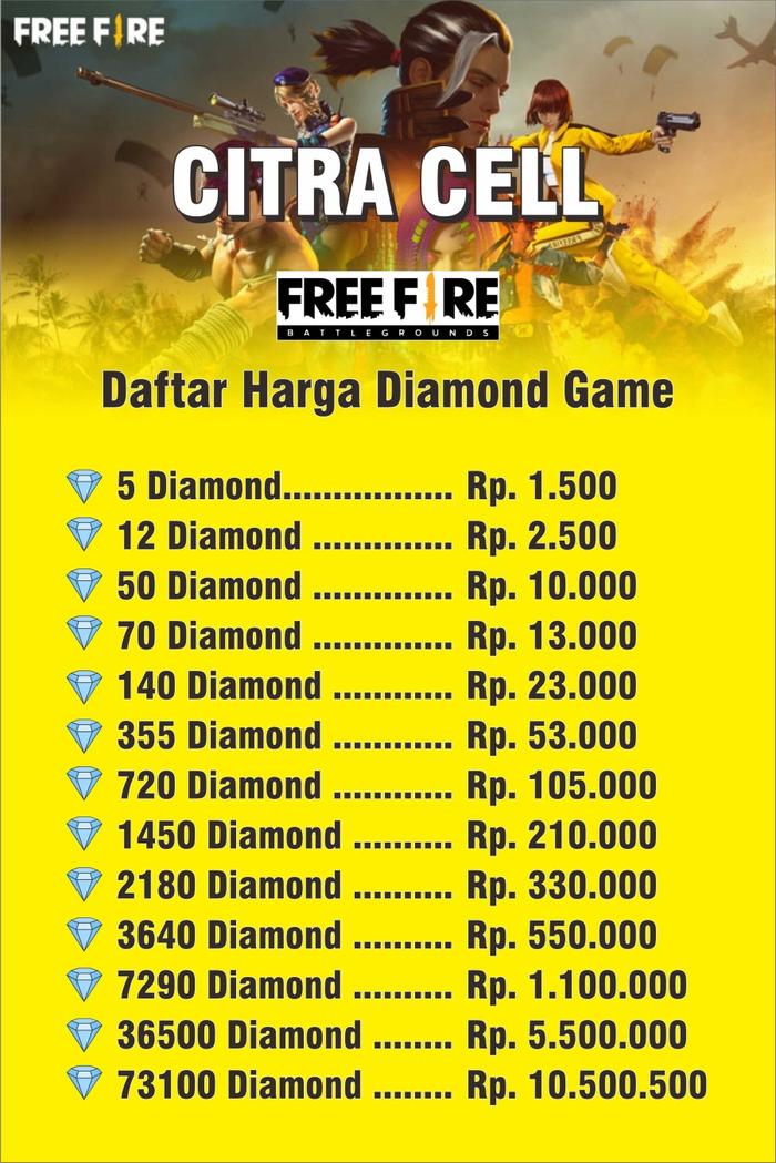 Jual stiker vinyl daftar harga diamond game online custom - 30x43cm ...