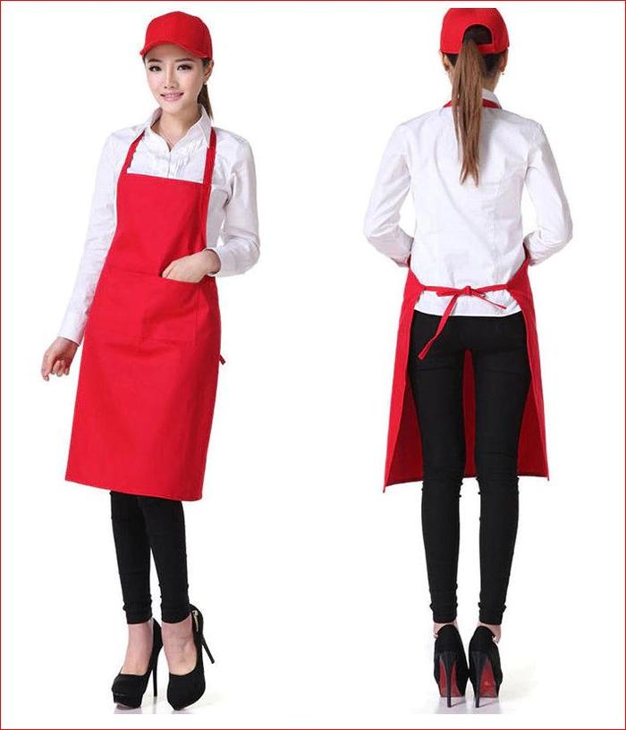 Jual Apron/Celemek Polos - Merah - Kota Bekasi - Moova Official | Tokopedia