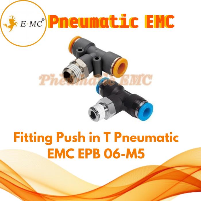 Jual Fitting Push in T Pneumatic EMC EPB 06-M5 - Jakarta Barat ...