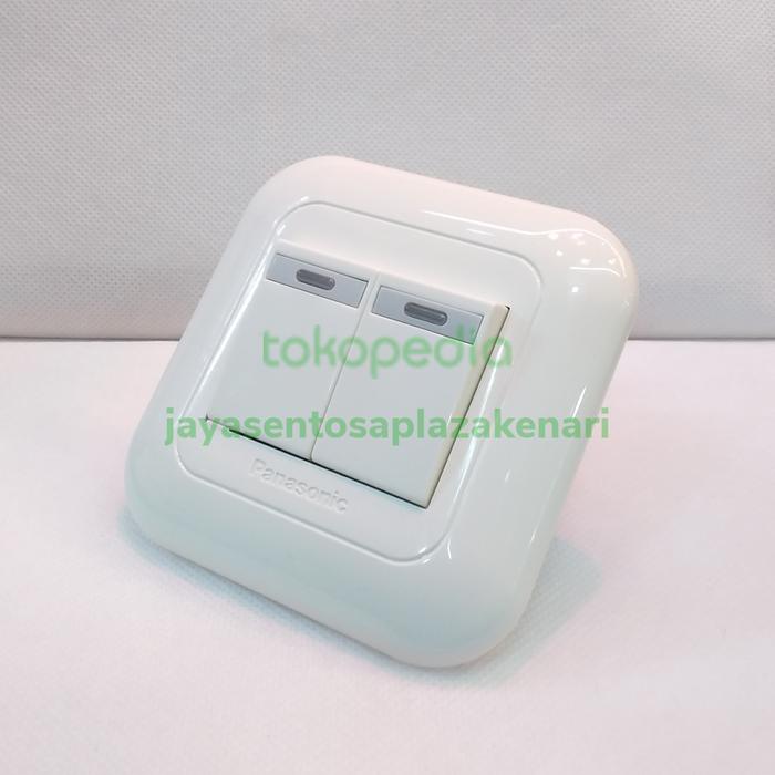 Jual SAKLAR DOUBLE SERI LAMPU WIDE SERIES PUTIH TANAM 2GANG 1ARAH ...