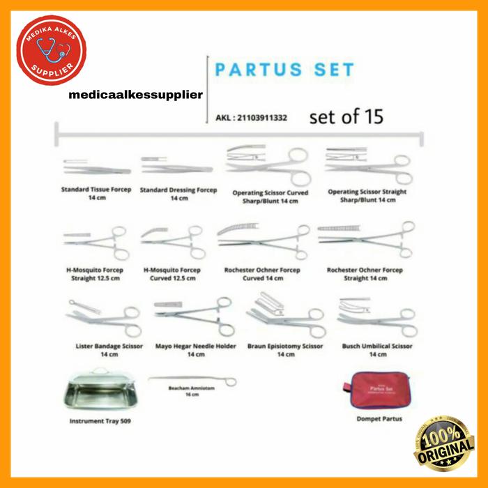 Jual Partus Set / Partus Alat Bedah Lengkap Instrumen Kedokteran - Kota ...