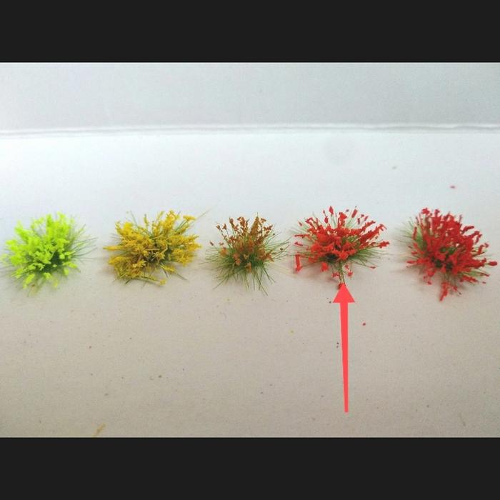 Jual static grass flower miniatur bunga kuning orange maket diorama ...