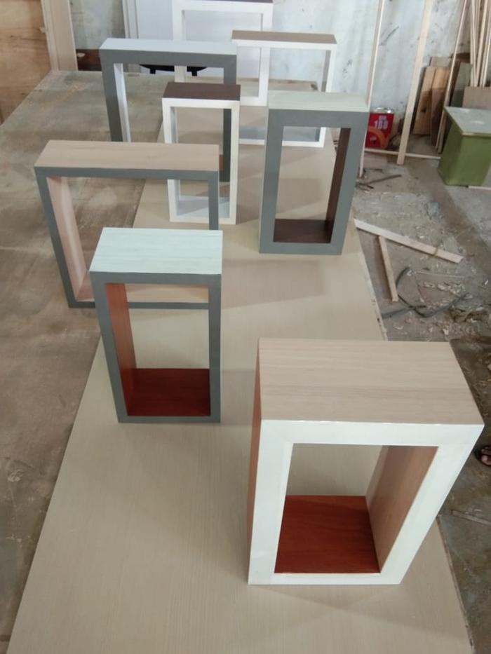 Jual Rak Pajangan Kecil, multiplek motif kayu dan polos, random - Kota ...