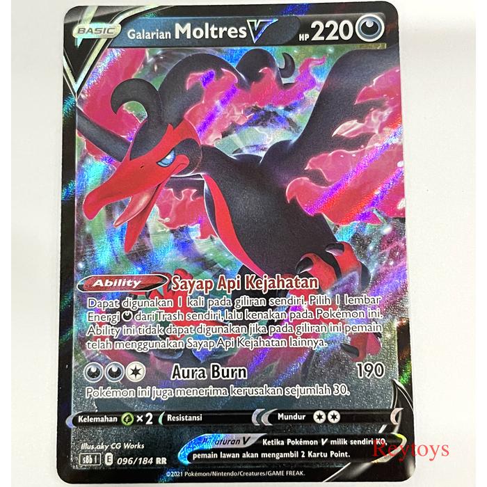 Jual Pokemon ID S8b VMax Klimaks - 096 Galarian Moltres V RR - Jakarta ...