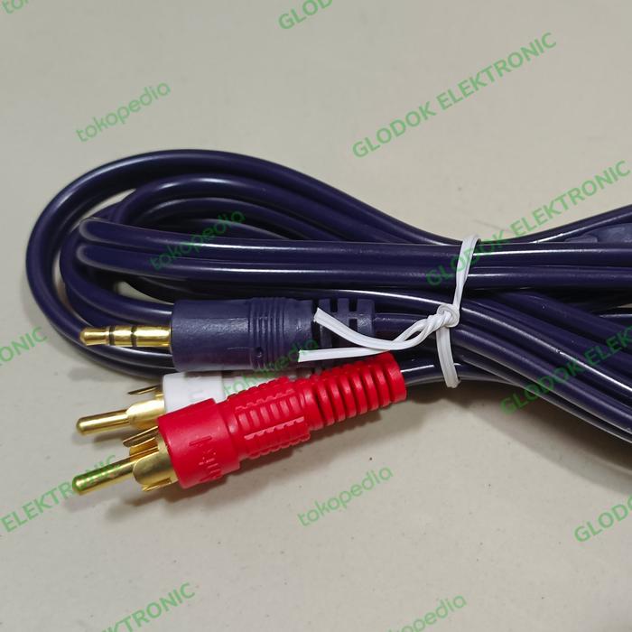 Jual Kabel Audio RCA 1x2 Jack 3.5mm - AUX 1 ke 2 Warna Hitam Original - Jakarta Barat - Glodok ...