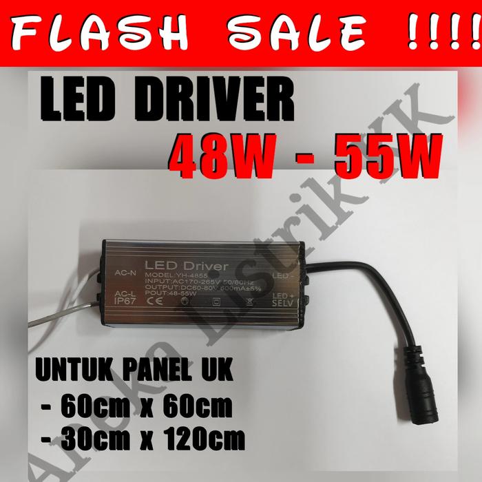 Jual LED DRIVER PANEL LED 48W 60 X 60 ADAPTOR TRAFO 48 W WATT 30 X 120 ...
