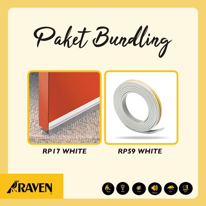 Promo RAVEN DOOR SEAL RP17 + RP59 WHITE PAKET BUNDLING PENUTUP CELAH ...