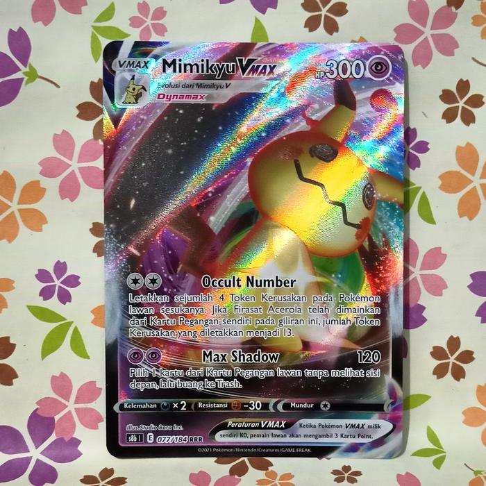 Jual mimikyu VMAX V MAX RRR s8b | 077/184 pokemon tcg indonesia - Kota ...