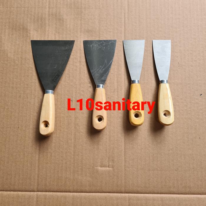 Jual Kape plat besi Gagang Kayu / Kape Plat / Scraper Murah 4" inch ...