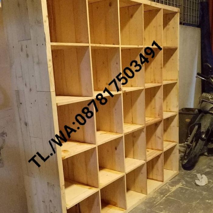 Jual loker kayu atau rak buku 200×200×40 kayu jati Belanda Furniture ...