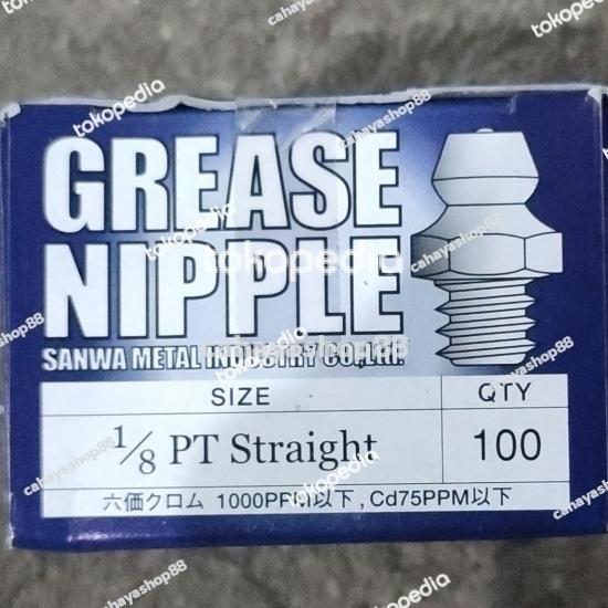 Jual GREASE NIPPLE / NAPEL GREASE 1/8 ( 10MM ) MODEL LURUS MERK SK ...