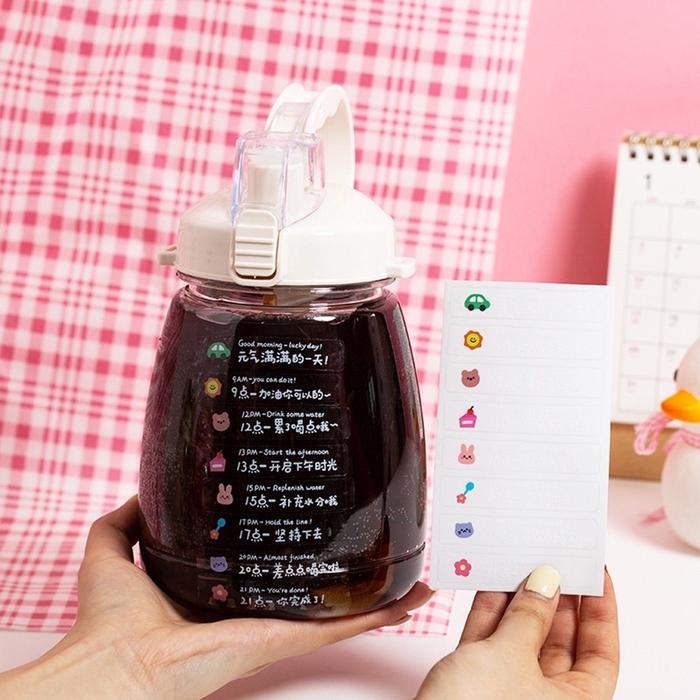 Jual Sticker Botol Air Minum Tahan Air Harian Minum Korean Style ...