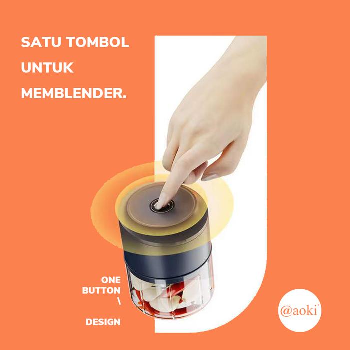 Jual Aoki Blender Elektrik Wireless Serbaguna 150ml Baterai Lithium Di ...