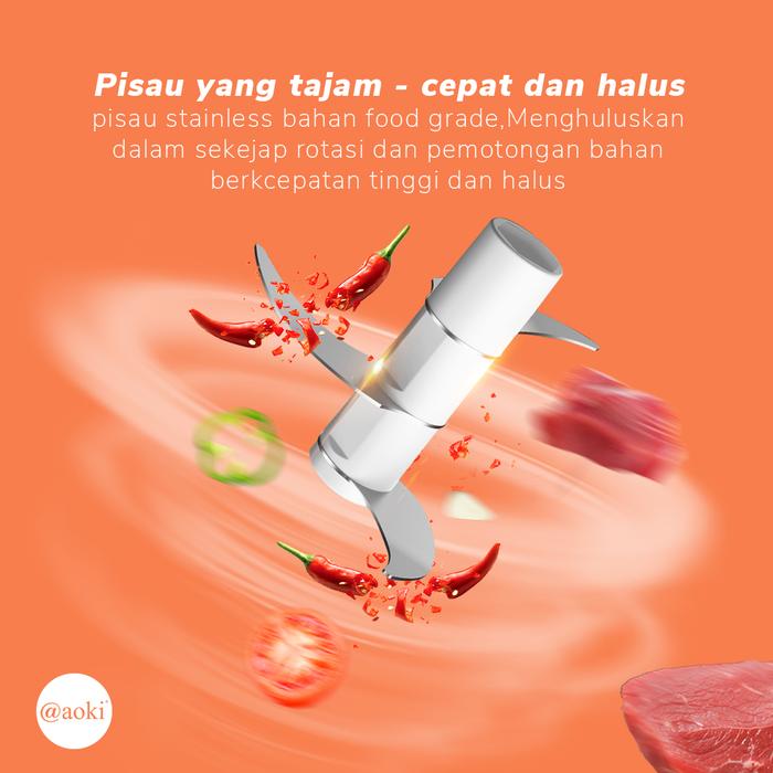 Jual Aoki Blender Elektrik Wireless Serbaguna 150ml Baterai Lithium Di ...