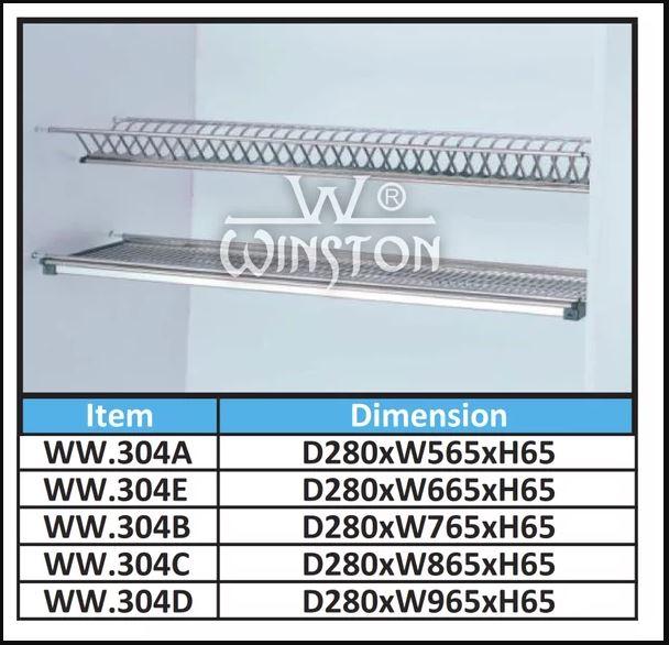 Jual PROMO !!! WINSTON Rack WW 304 D Rak Piring Gelas Stainless 100 cm ...