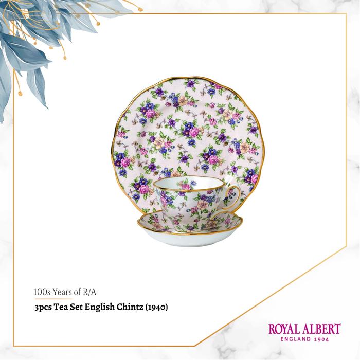 Promo Royal Albert Dinner Set 100s Year English Chintz 1940 - 3pcs ...