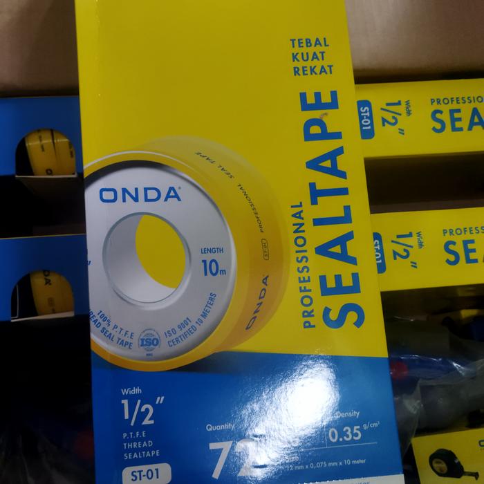 Jual Seal Tape Onda 1/2" 10 meter 1 Pack Isolasi Pipa 1/2 Inch Kran Air ...