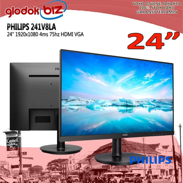 Jual Monitor LED PHILIPS 241V8LA 24" 1920x1080 4ms 75hz HDMI VGA ...