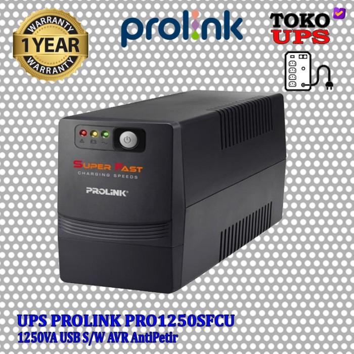 Promo UPS PROLINK 1250VA PRO1250SFCU PRO1250 USB S/W AVR AntiPetir ...